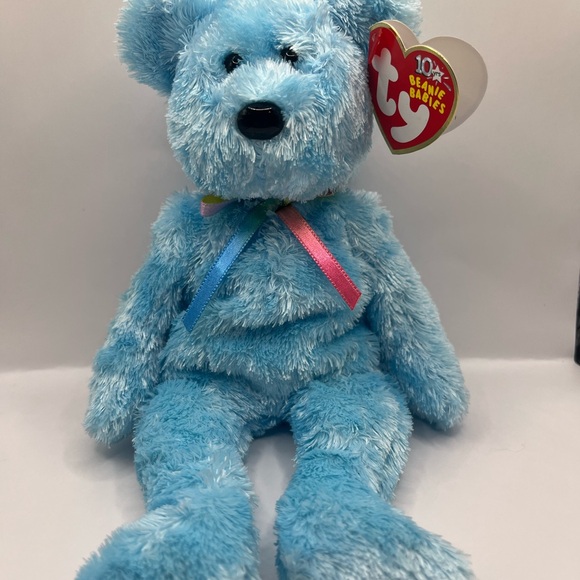 Ty | Toys | Ty Beanie Baby Sherbet The Bear Blue Version 85 New Mwmts ...